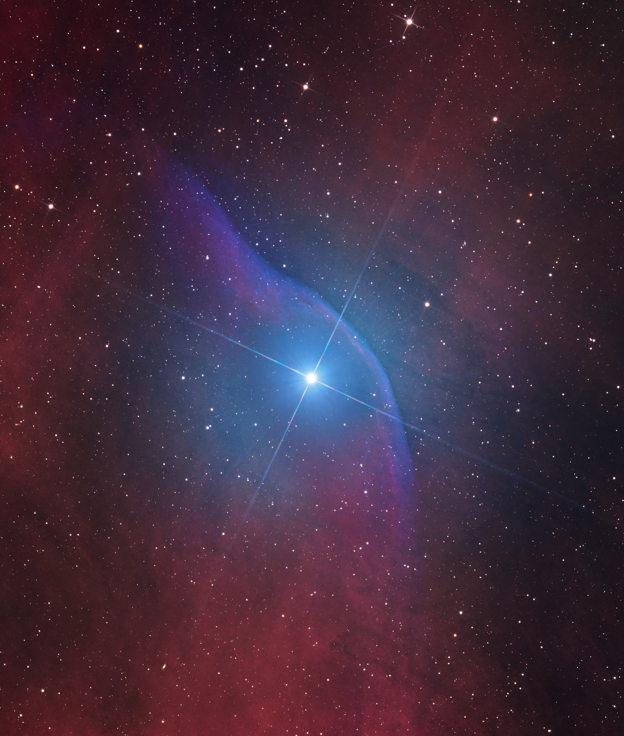 Bugstoßwelle bei Zeta Ophiuchi im Sternbild Schlangenträger - Spektrum der Wissenschaft